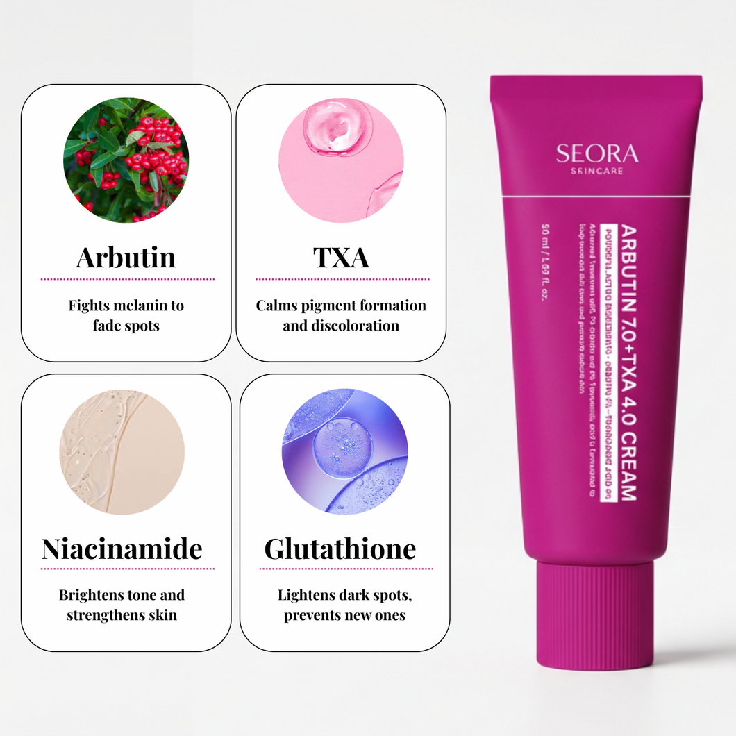 Arbutin 7 Tranexamic Acid 4 Cream Seora Skincare